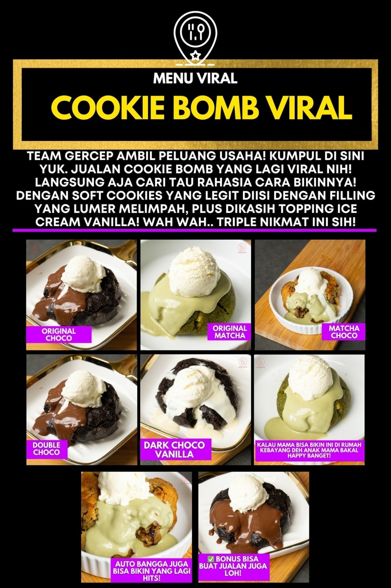 KELAS MASAK ONLINE COOKIE BOMB VIRAL