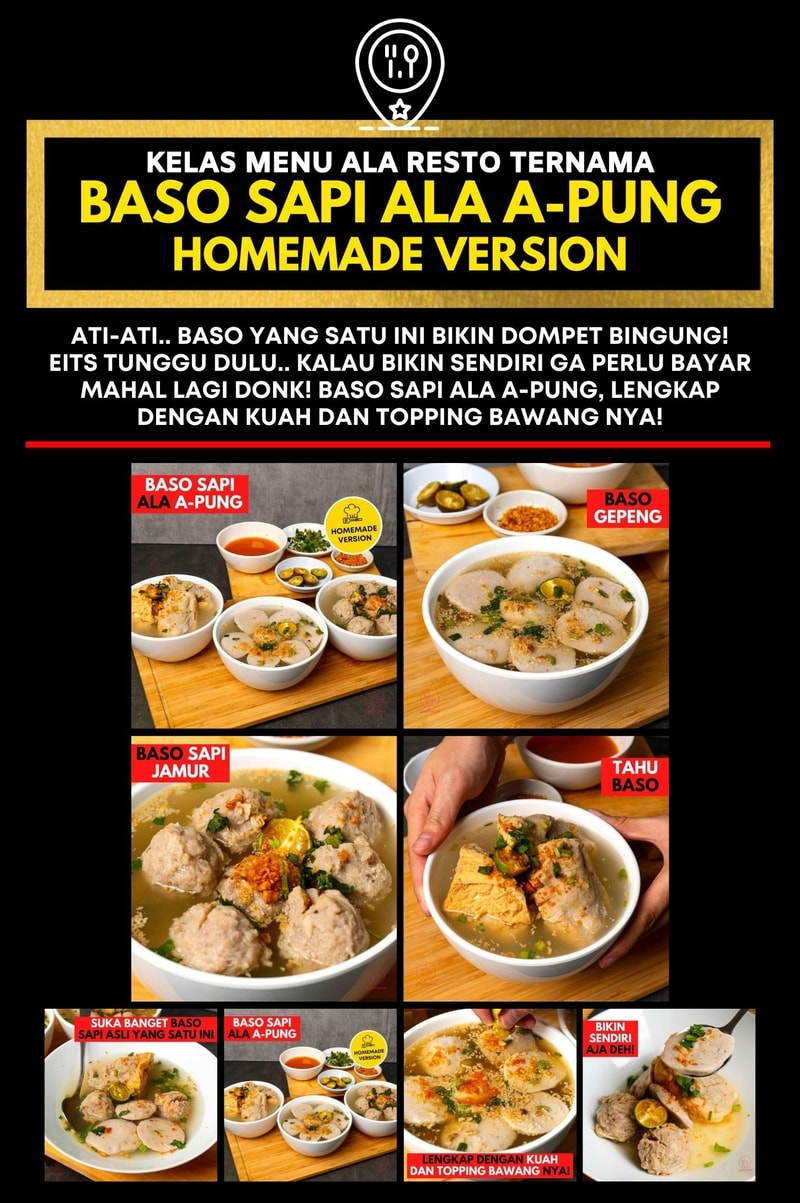 KELAS MASAK ONLINE BASO SAPI ALA A-PUNG (HOMEMADE VERSION)