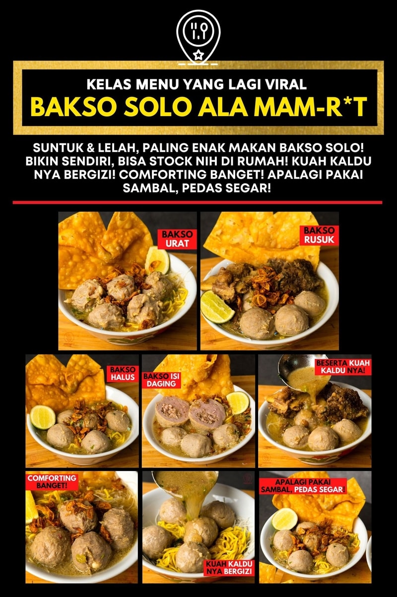 KELAS MASAK ONLINE BAKSO SOLO ALA MAM-R*T