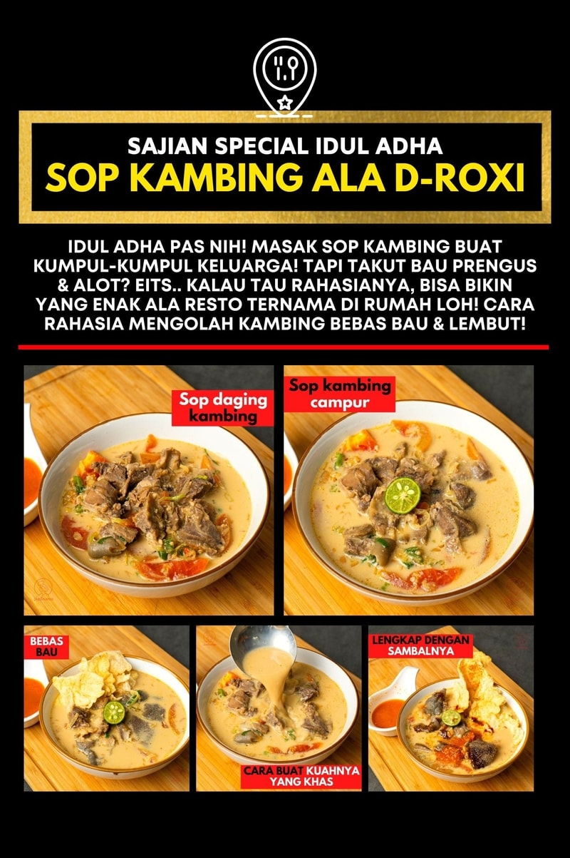 KELAS MASAK ONLINE SOP KAMBING ALA D-ROXI