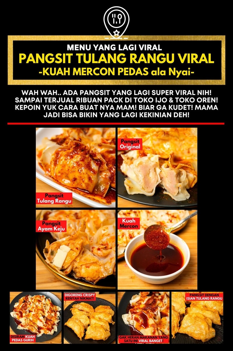 KELAS MASAK ONLINE PANGSIT TULANG RANGU VIRAL -KUAH MERCON PEDAS ala Nyai-