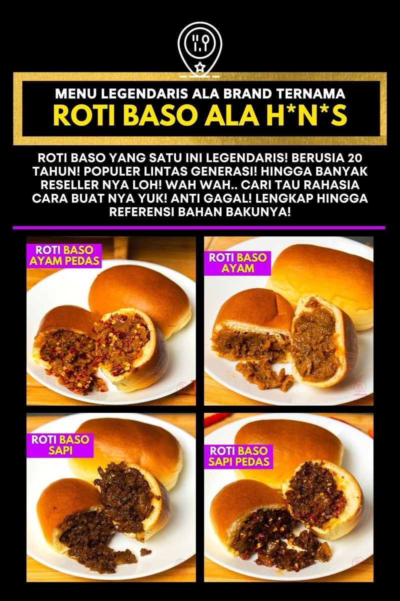 KELAS MASAK ONLINE Roti Baso ala H*n*s