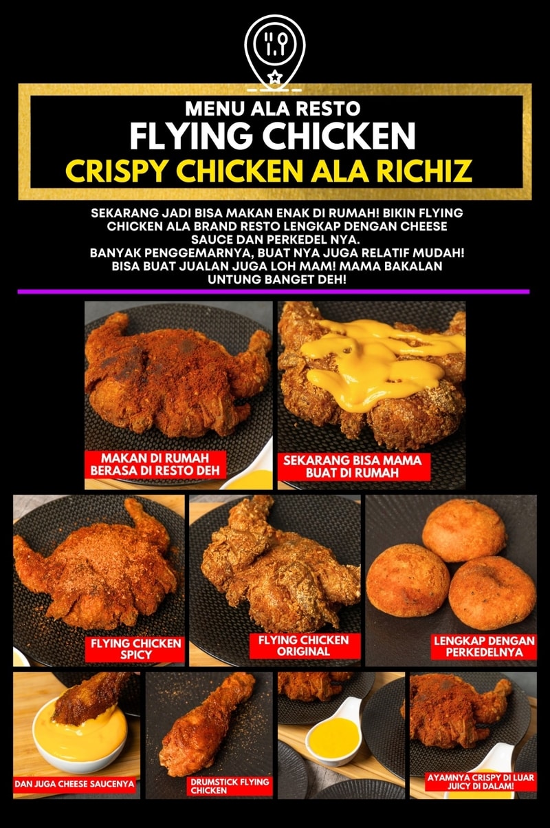 KELAS MASAK ONLINE FLYING CHICKEN | CRISPY CHICKEN ALA RICHIZ