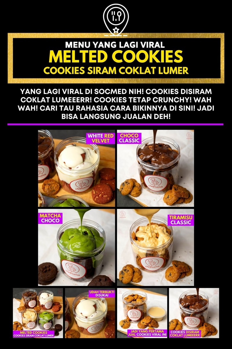 KELAS MASAK ONLINE MELTED COOKIES - COOKIES SIRAM COKLAT LUMER